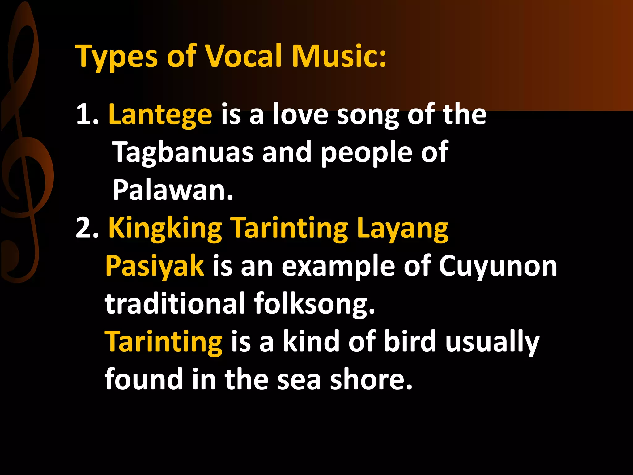 Music 7 lesson #2 music of mindoro and palawan | PPTX