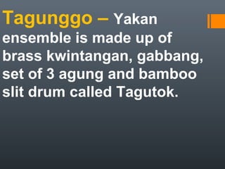 Music 7 lesson #3 other instruments of mindanao | PDF