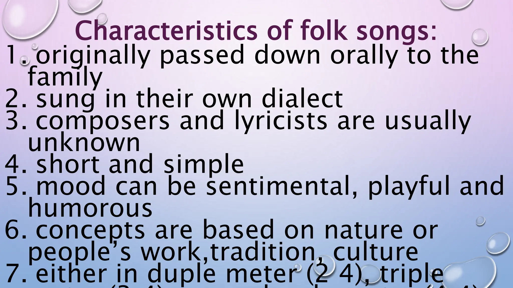 MAPEH GRADE 7: FIST QUARTER: FOLKSONG OF THE LOWLANDS LUZON | PPTX