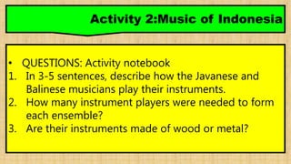 Music 8 activities | PPT