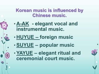 Music 8 lesson #3 music of korea | PPTX