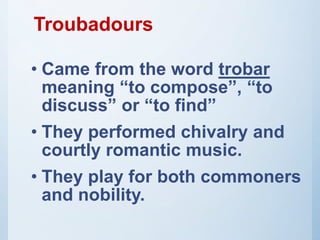 Music 9 lesson #1 music of the medieval period | PPTX