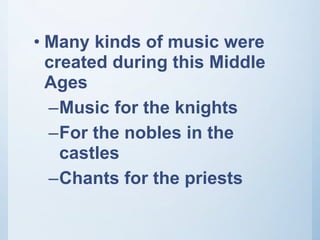 Music 9 lesson #1 music of the medieval period | PPTX