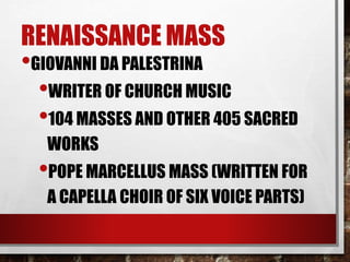 Music 9 lesson #2 music of the renaissance period | PPTX