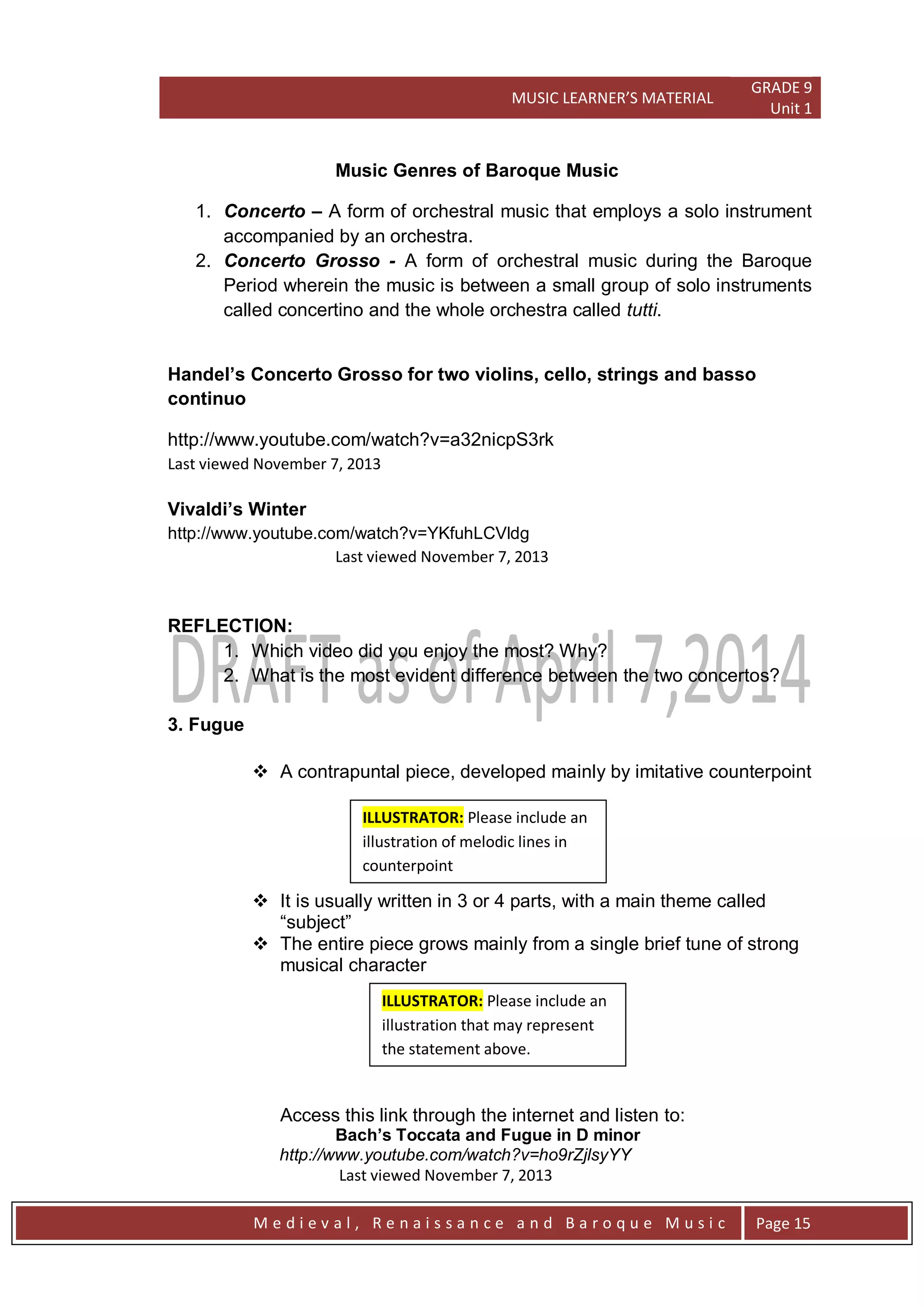 MAPEH Music Grade 9 | PDF