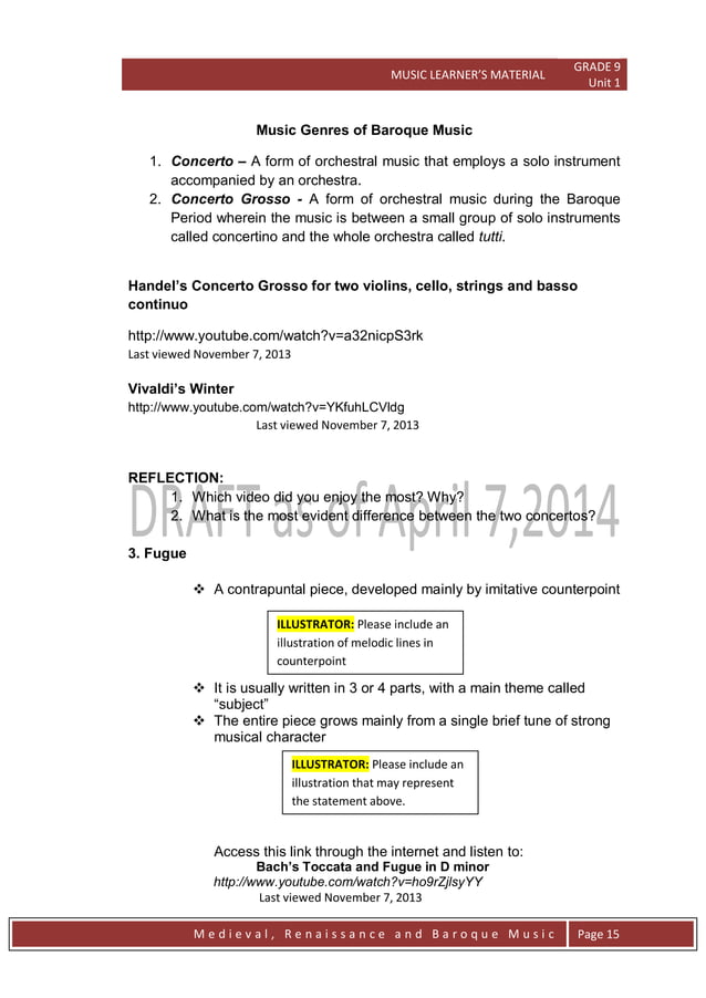 MAPEH Music Grade 9 | PDF