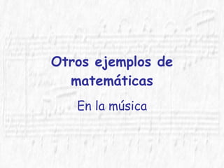 Musica Matematicas | PPT