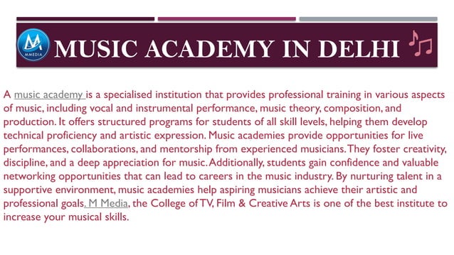 Music Academy In Delhi. pptx | PPT