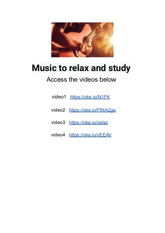 Music to relax and study | PDF