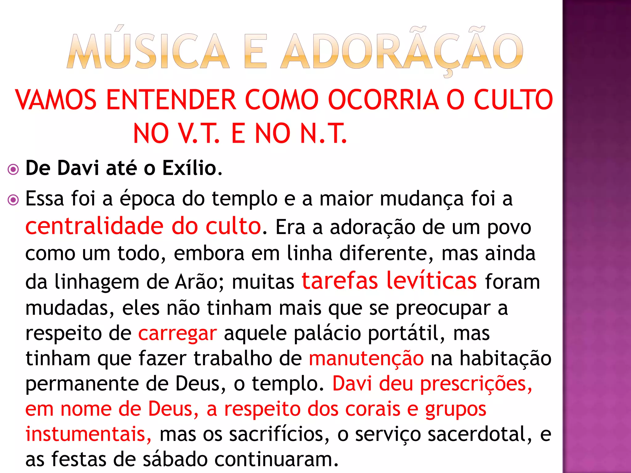 Musica e adoração. parte 1 | PPTX