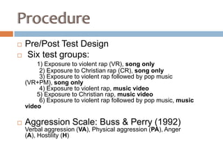 Music Aggression Ppt | PPTX