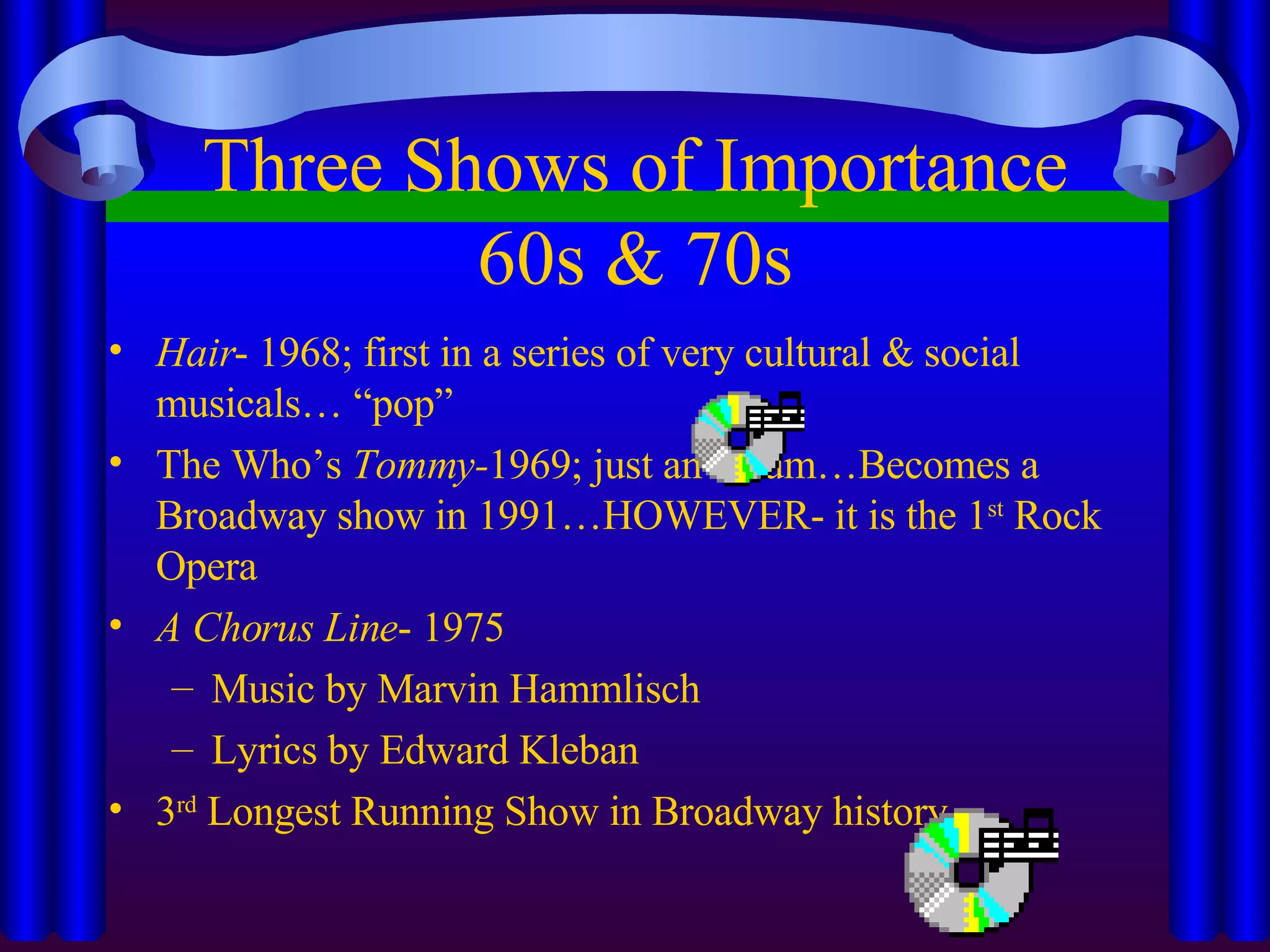 Musical Theatre History | PPT