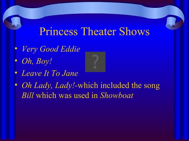 Musical Theatre History | PPT