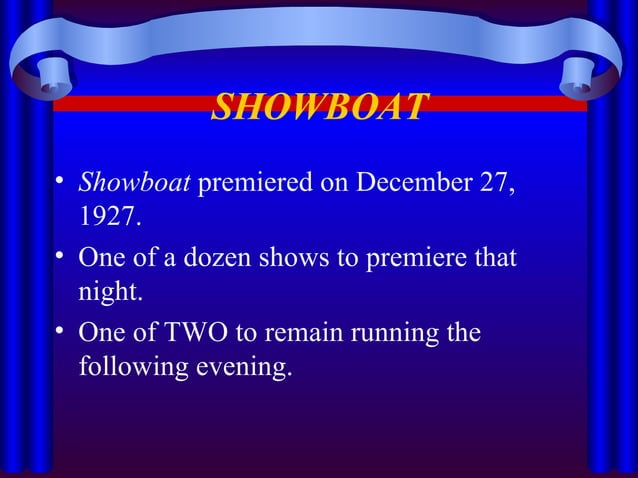 Musical Theatre History | PPT