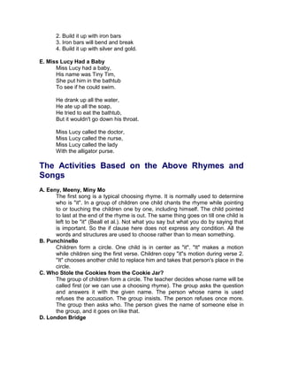 Musical activities for young learners (1) | DOCX | Children\'s Music ...