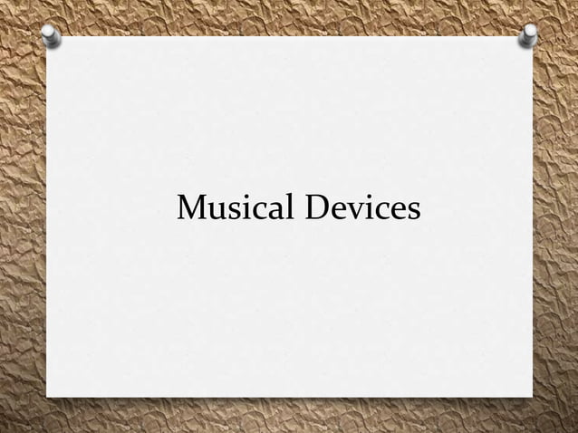 Musical devices | PPTX | Poetry | Books and Literature