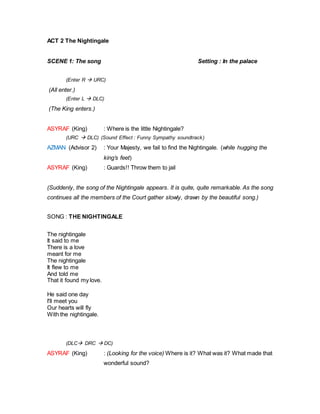The Nightingale Musical drama script | DOCX