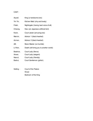 The Nightingale Musical drama script | DOCX