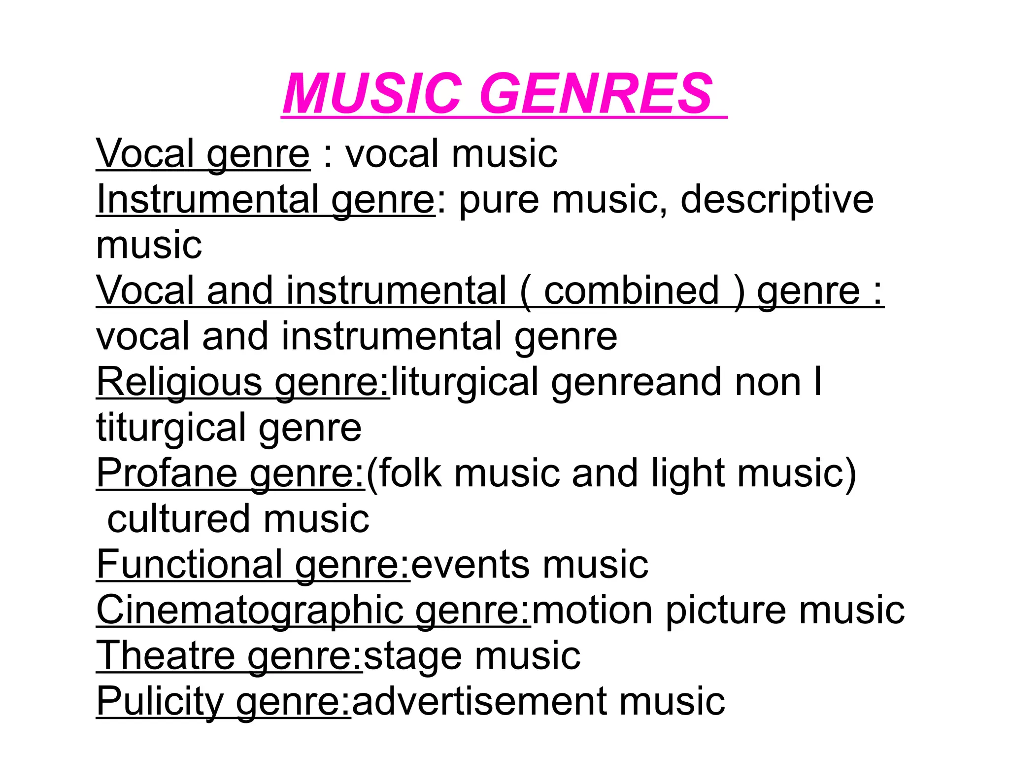Musical genre | ODP