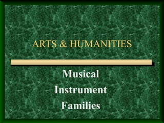 Musical instrument families (ah) | PPT