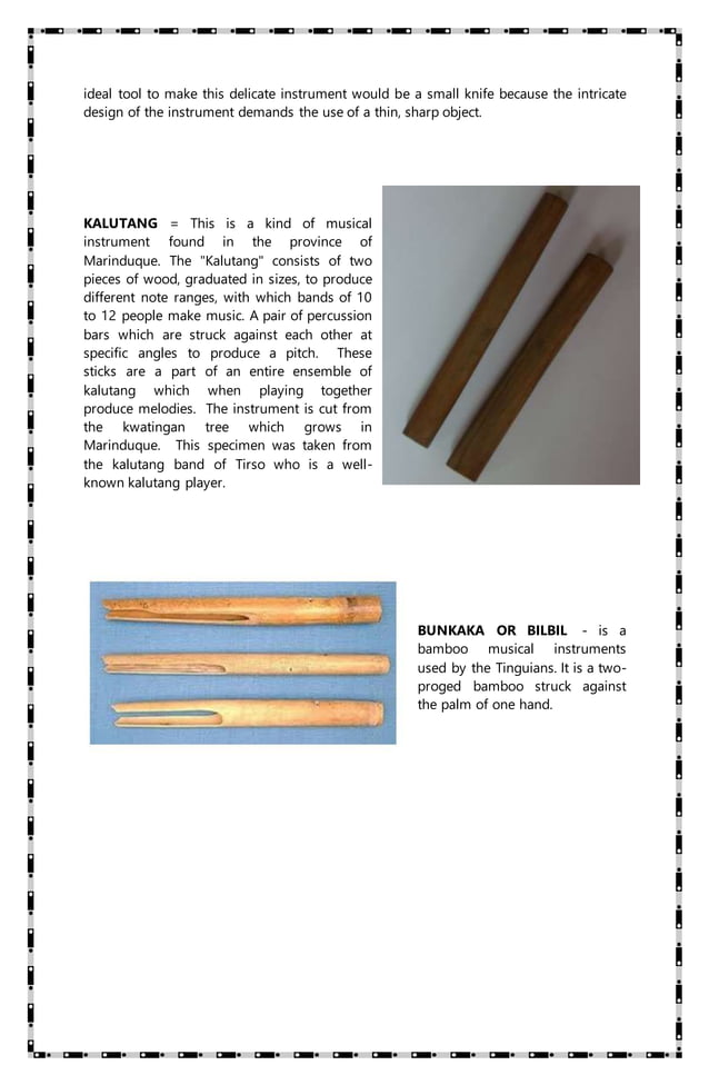Musical instrument in mindoro palawan and visayas | DOCX | Music ...