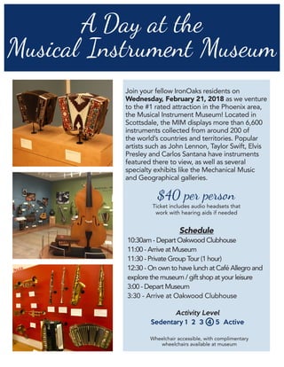 Musical Instrument Museum Flyer | PDF