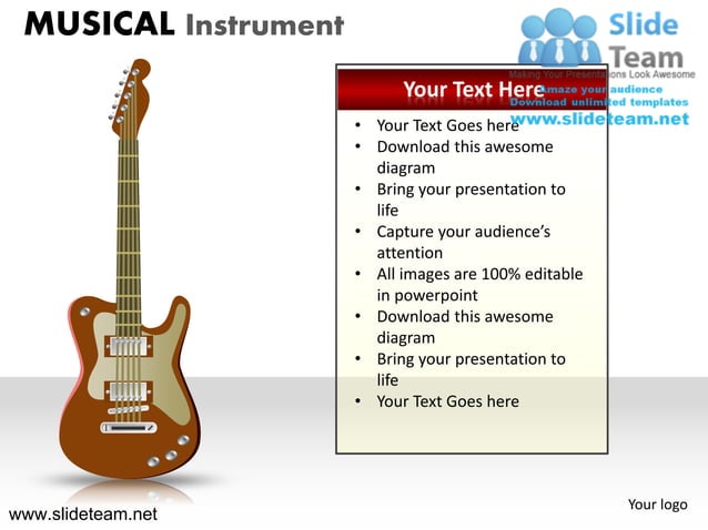 Musical instrument powerpoint ppt templates. | PPT