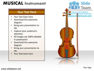 Musical instrument powerpoint ppt templates. | PPT