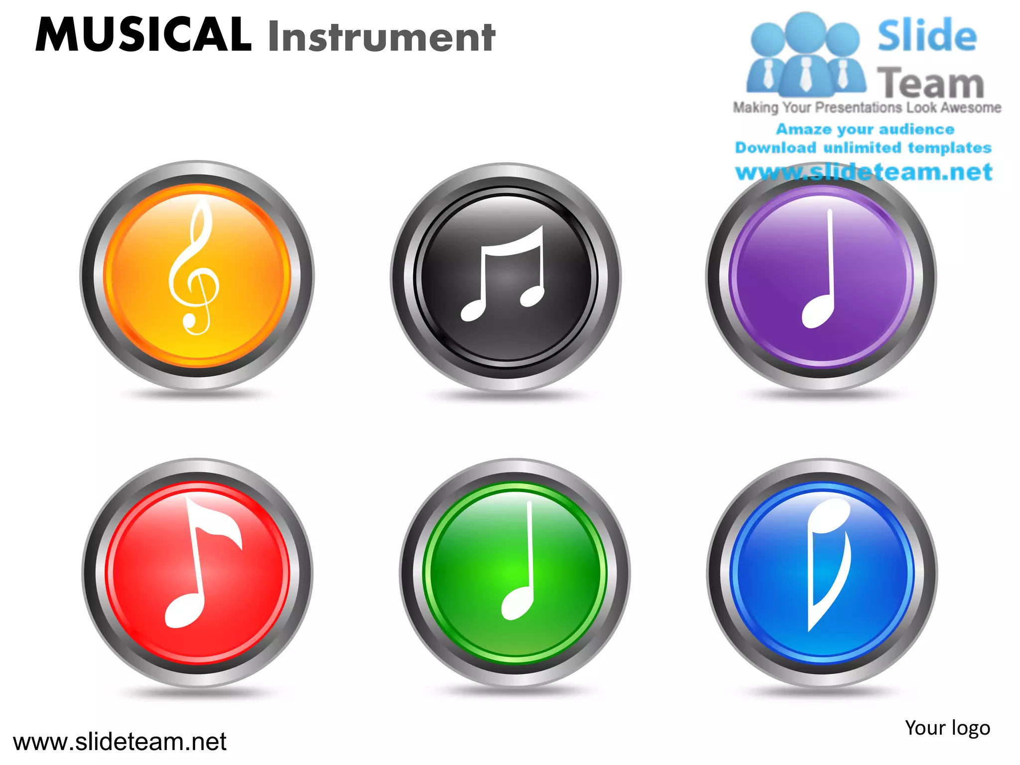 Musical instrument powerpoint presentation templates. | PPT
