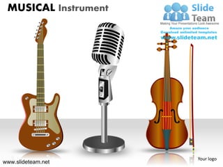 Musical instrument powerpoint presentation templates. | PPT