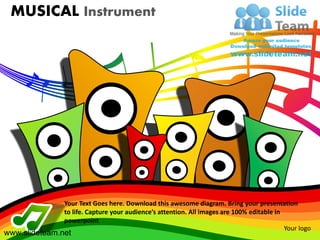 Musical instrument powerpoint presentation templates. | PPT