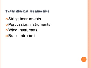 Musical instruments | PPTX