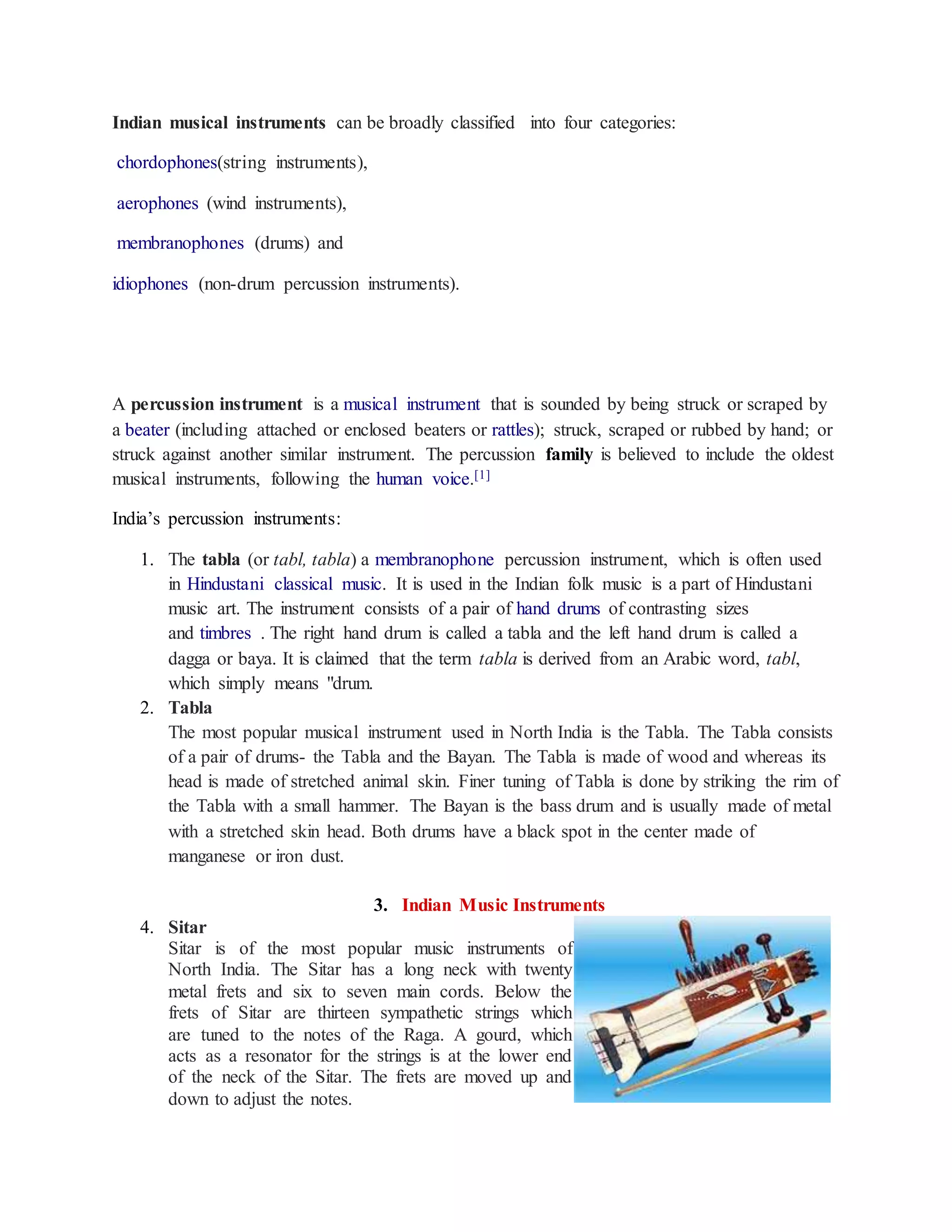 Musical instruments | DOCX | Music | Entertainment