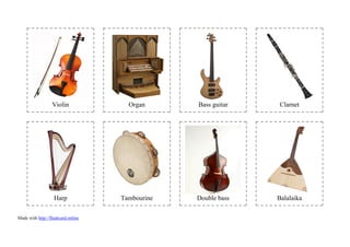 32 Flashcards of Musical instruments | PDF
