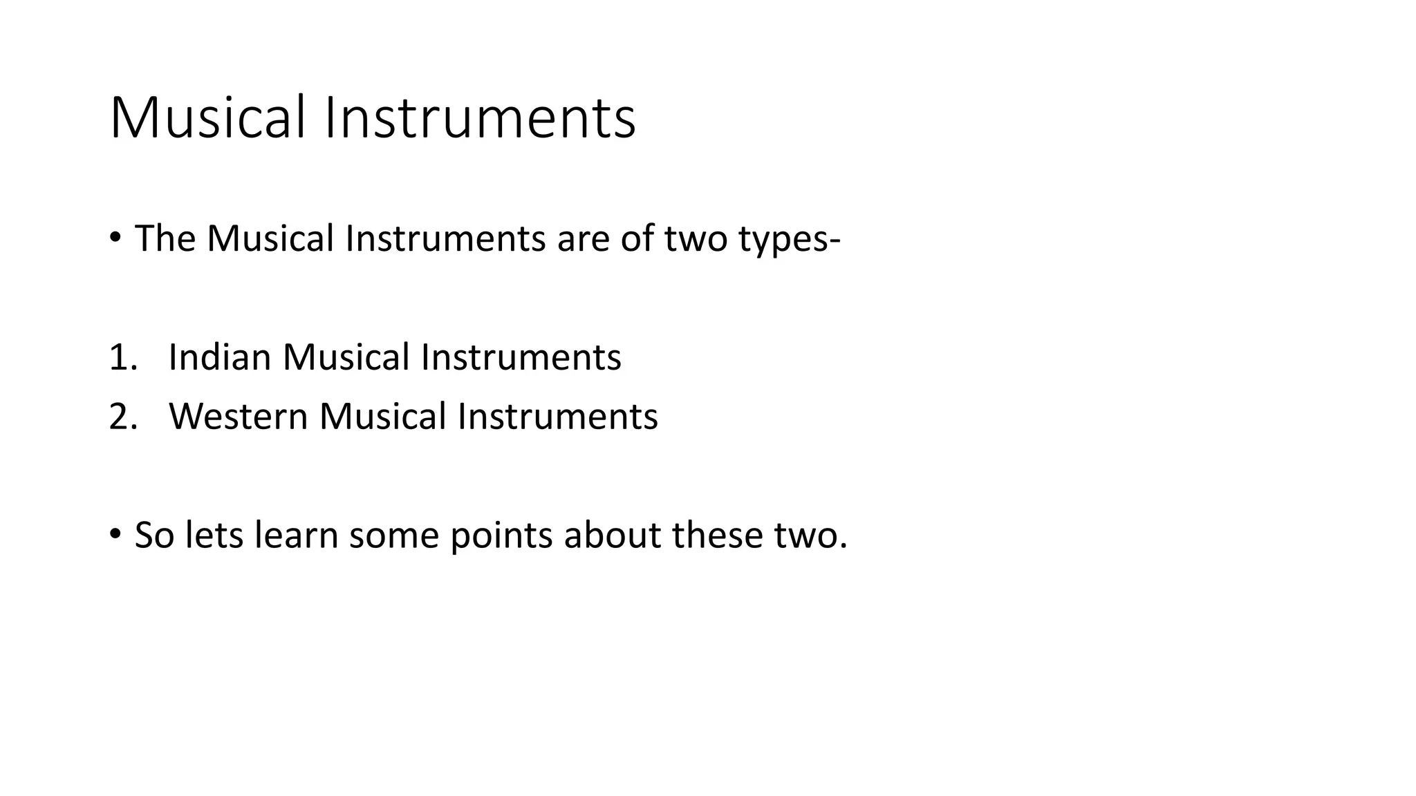 Musical instruments | PPTX