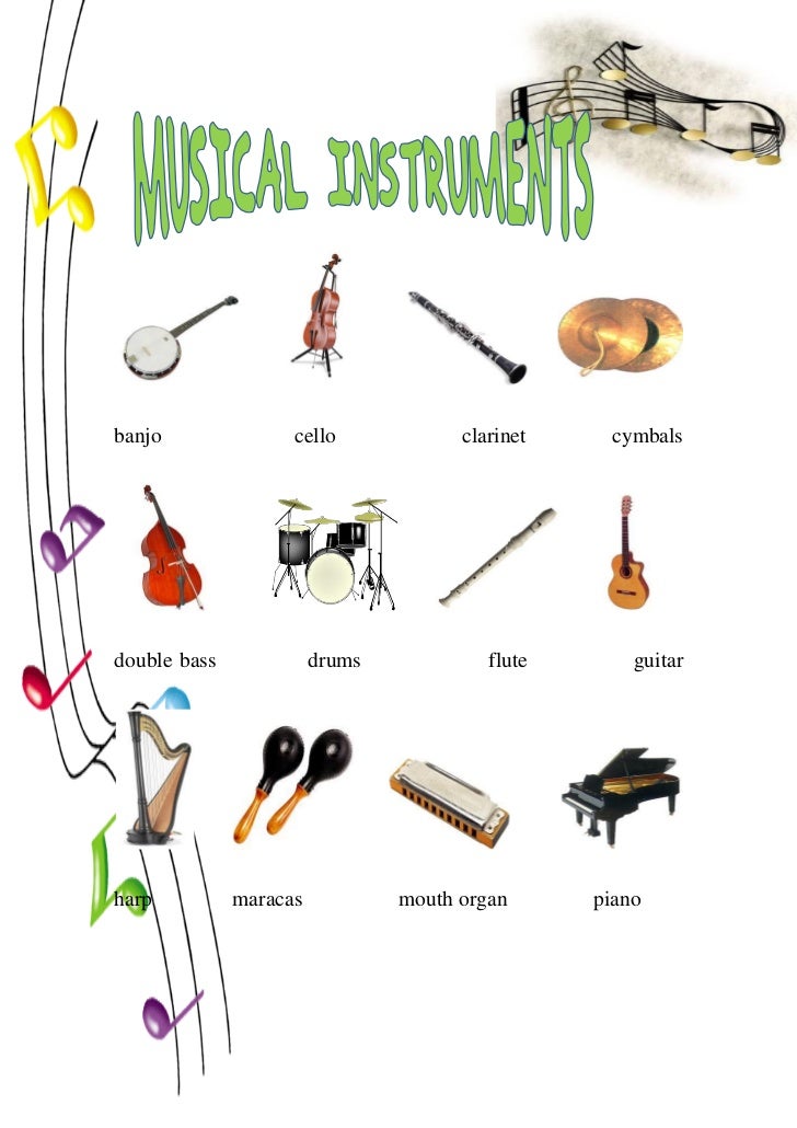 Musical instruments handout