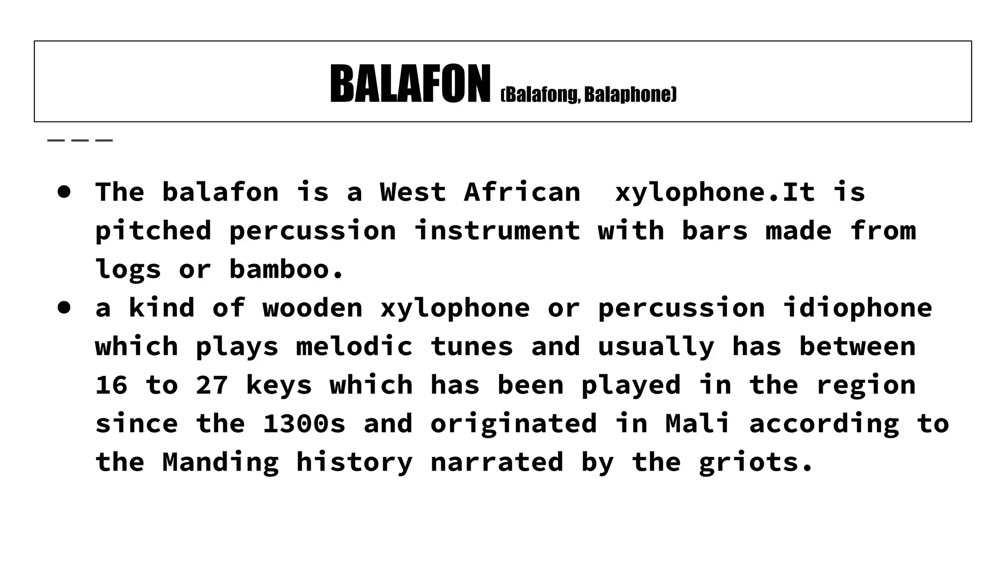 Musical instruments( Idiophones ) of Africa | PPTX