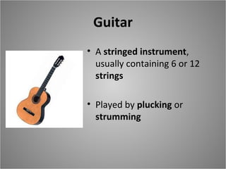 Musical instruments presentation | PPT