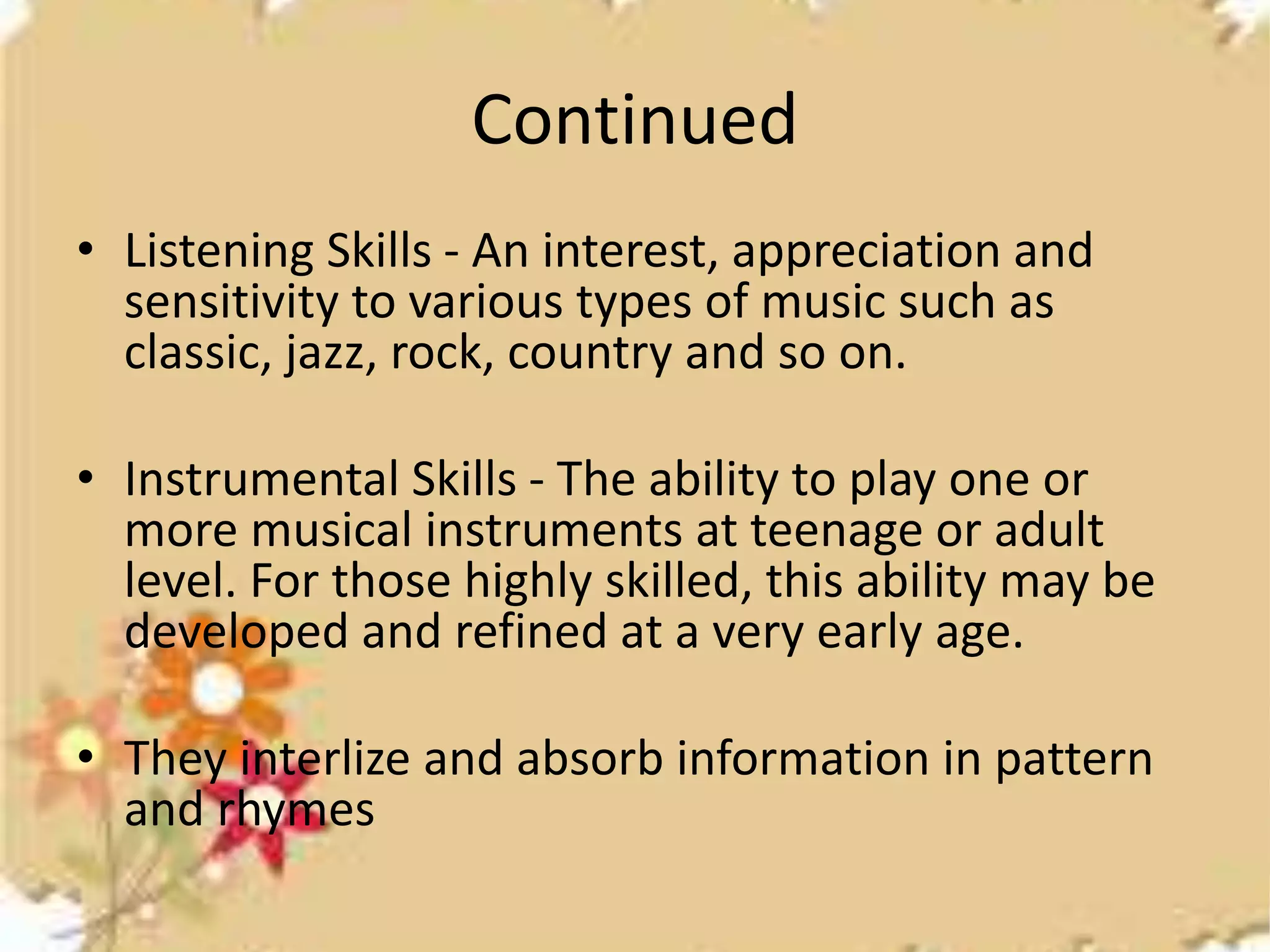 Musical intelligence | PPTX | Children\'s Music | Music