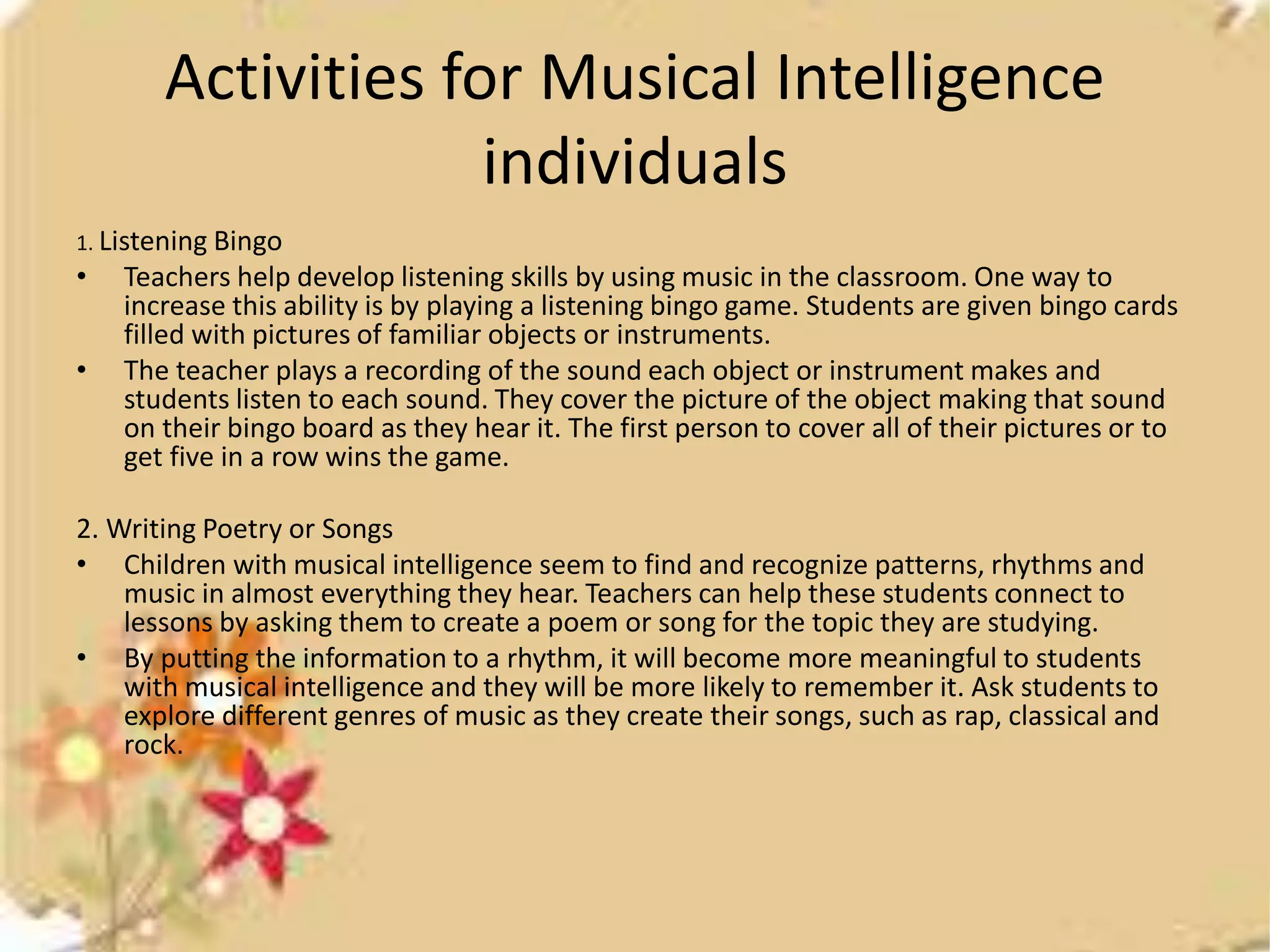 Musical intelligence | PPTX