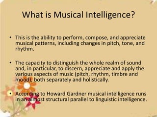 Musical intelligence | PPTX
