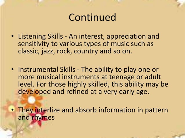 Musical intelligence | PPTX | Children\'s Music | Music