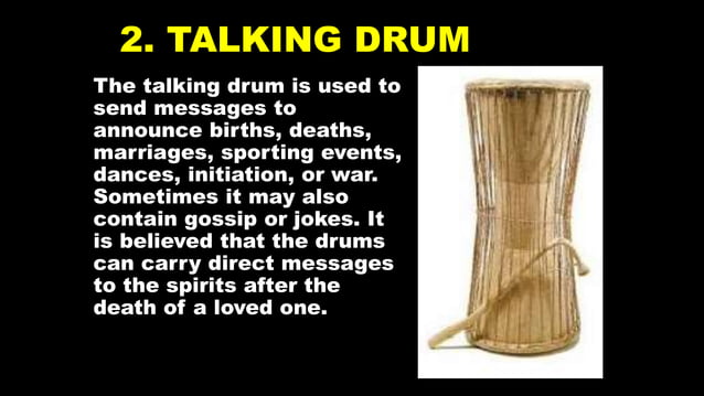 Musical intrument of Africa | PPTX | Music | Entertainment