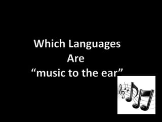 World's most musical languages | PDF | World/International Music | Music