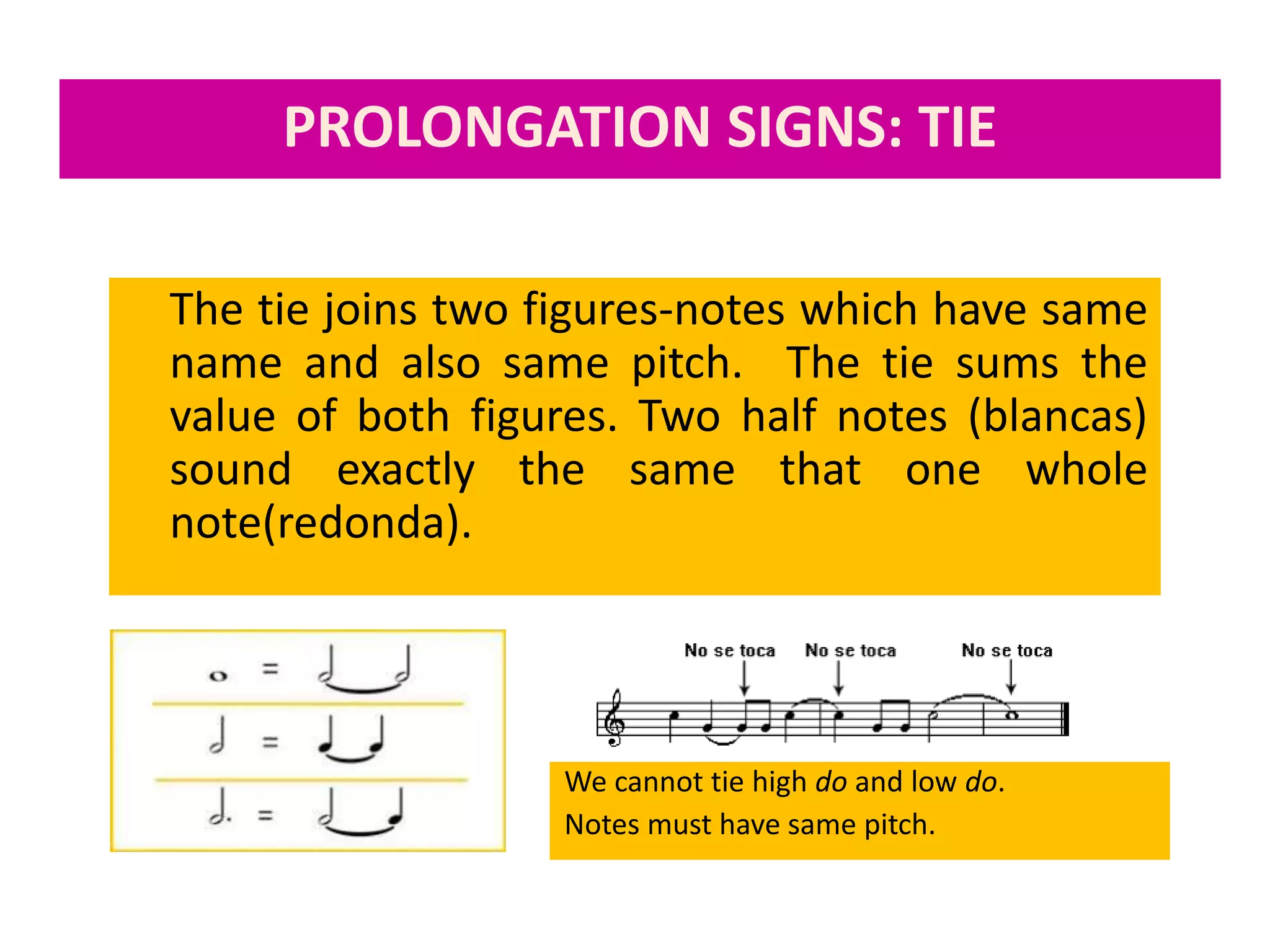 Musical languaje: figures, signs repetition and prolongation | PPT