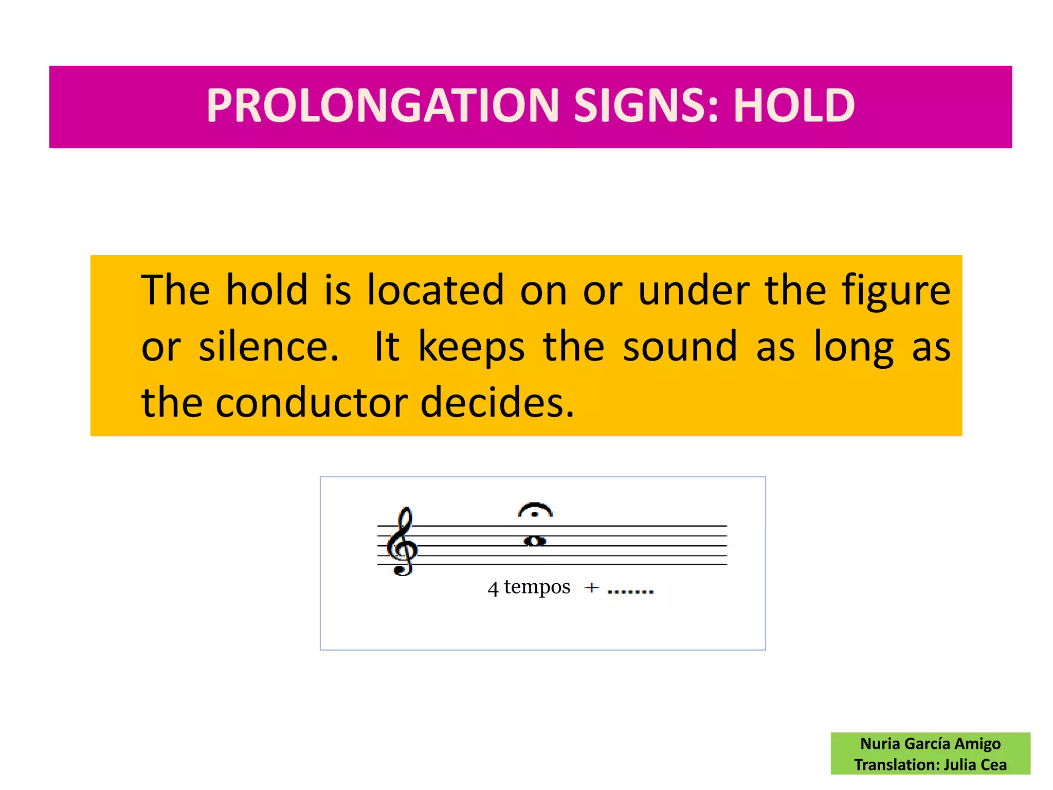 Musical languaje: figures, signs repetition and prolongation | PPT
