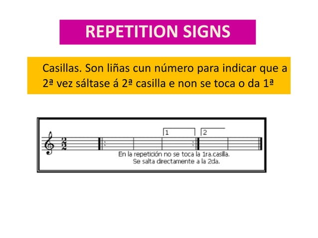 Musical languaje: figures, signs repetition and prolongation | PPT
