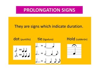 Musical languaje: figures, signs repetition and prolongation | PPT