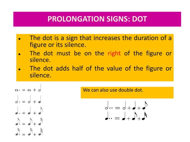 Musical languaje: figures, signs repetition and prolongation | PPT