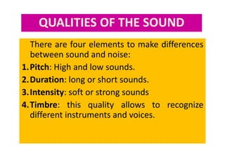 Musical languaje: qualities of the sound | PPT